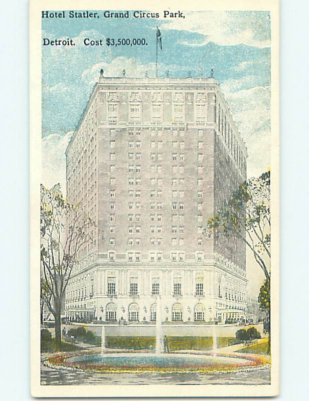 Unused Divided-Back STATLER HOTEL Detroit Michigan MI Q6715 | United ...