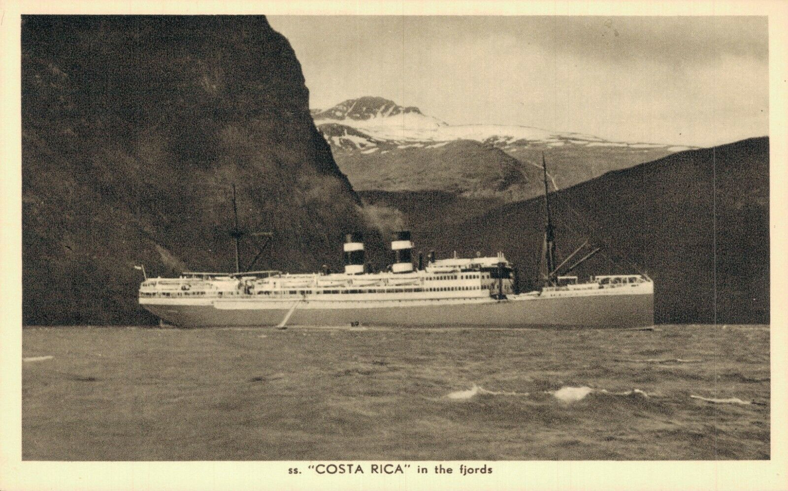 ss Costa Rica in the Fjords Ship Vintage Postcard 07.47 | Latin & South ...