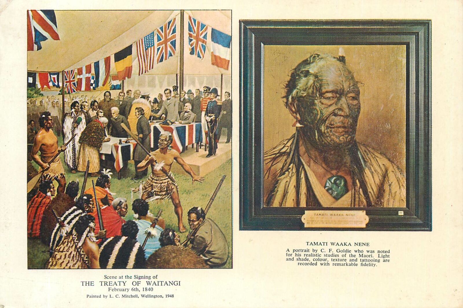 New Zealand Postcard Treaty of Waitangi signing images culture history ... New Zealand Postcard Treaty of Waitangi signing images culture history ...