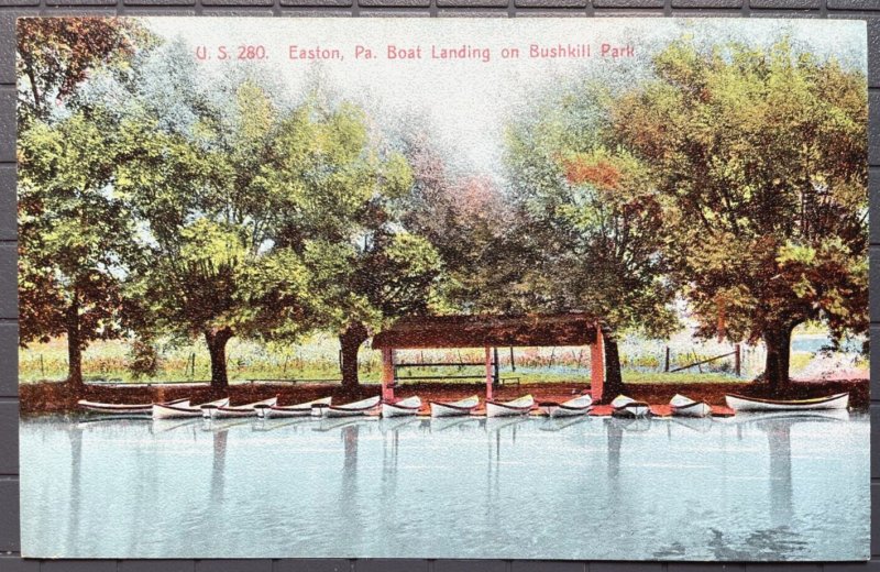 Vintage Postcard 1907-1915 Boat Landing in Bushkill Park, Easton ...