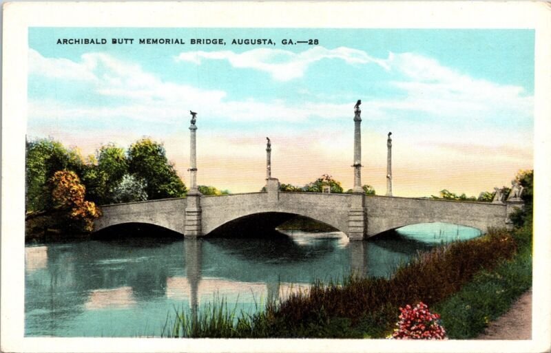 Archibald Butt Memorial Bridge Augusta Ga Unposted Military Titanic ...