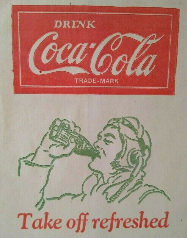 Coca-Cola Soda Bottle Dry Server Bag Flight Pilot Take Off Vintage NOS ...