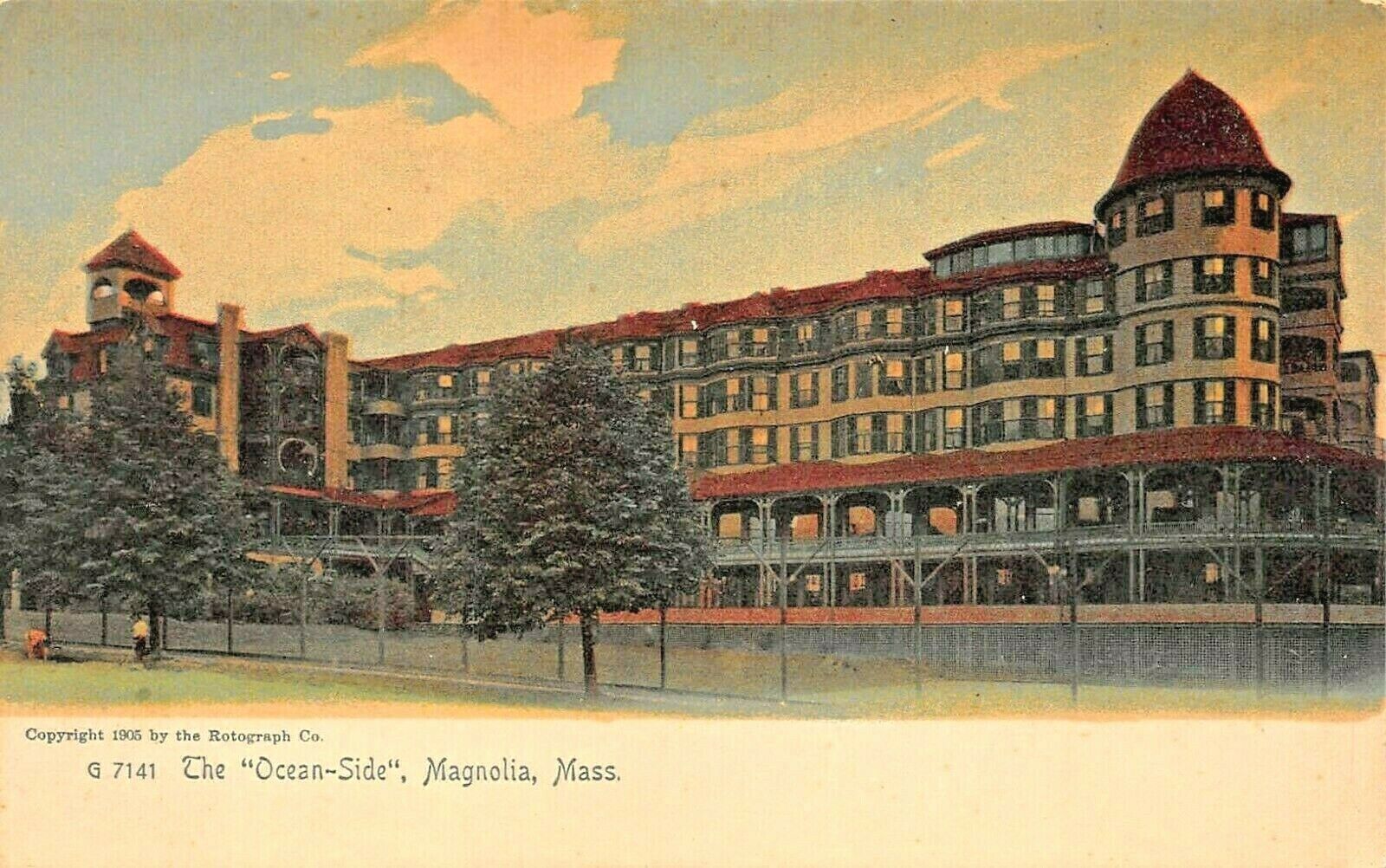 Magnolia Massachusetts~The Ocean Side~1900S Rotograph Tinted Photo ...