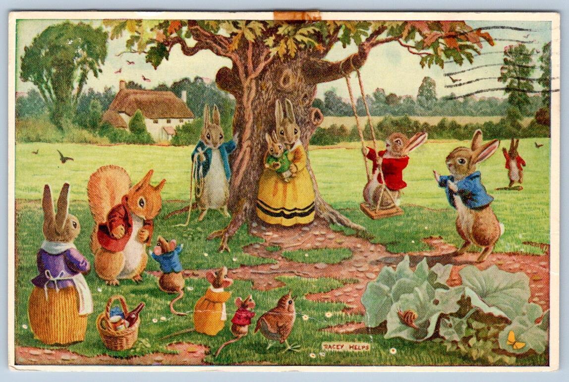1975 Racey Helps the Swing Anthropomorphic Squirrels Rabbits Mice ...