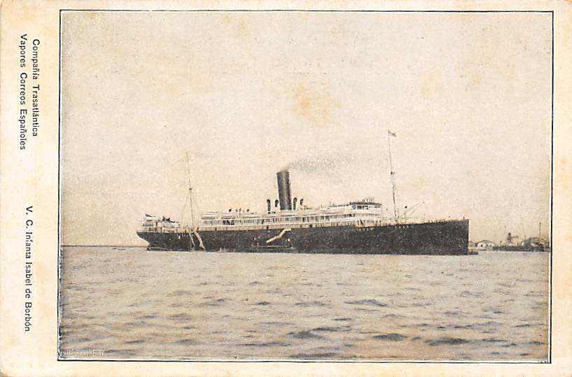 VC Infanta Isabel de Borbon Compania Translantica Espanola Ship Unused ...