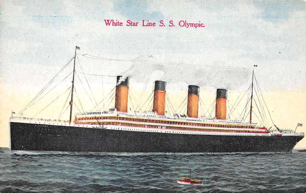 SS Olympic White Star Line Steamer Cruise Ship Vintage Postcard AA68534 ...