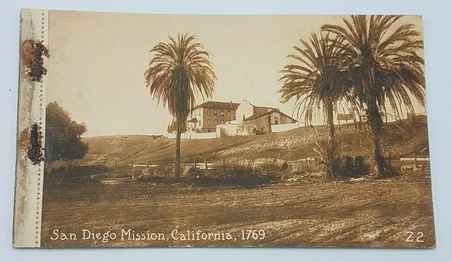 Vintage Sepia Photo Postcard Book The California Missions O. Newman Co ...