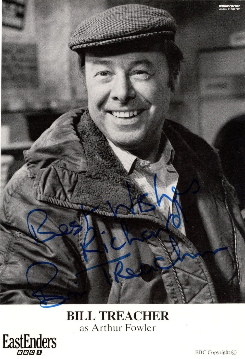 Bill Treacher Arthur Fowler Eastenders Vintage Hand Signed Cast Card ...