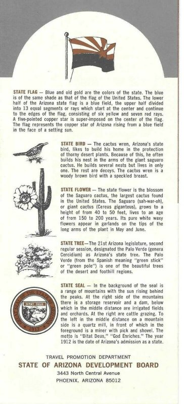 MK-005 AZ, Phoenix, Arizona State Capitol, 1950's Two Fold Brochure ...