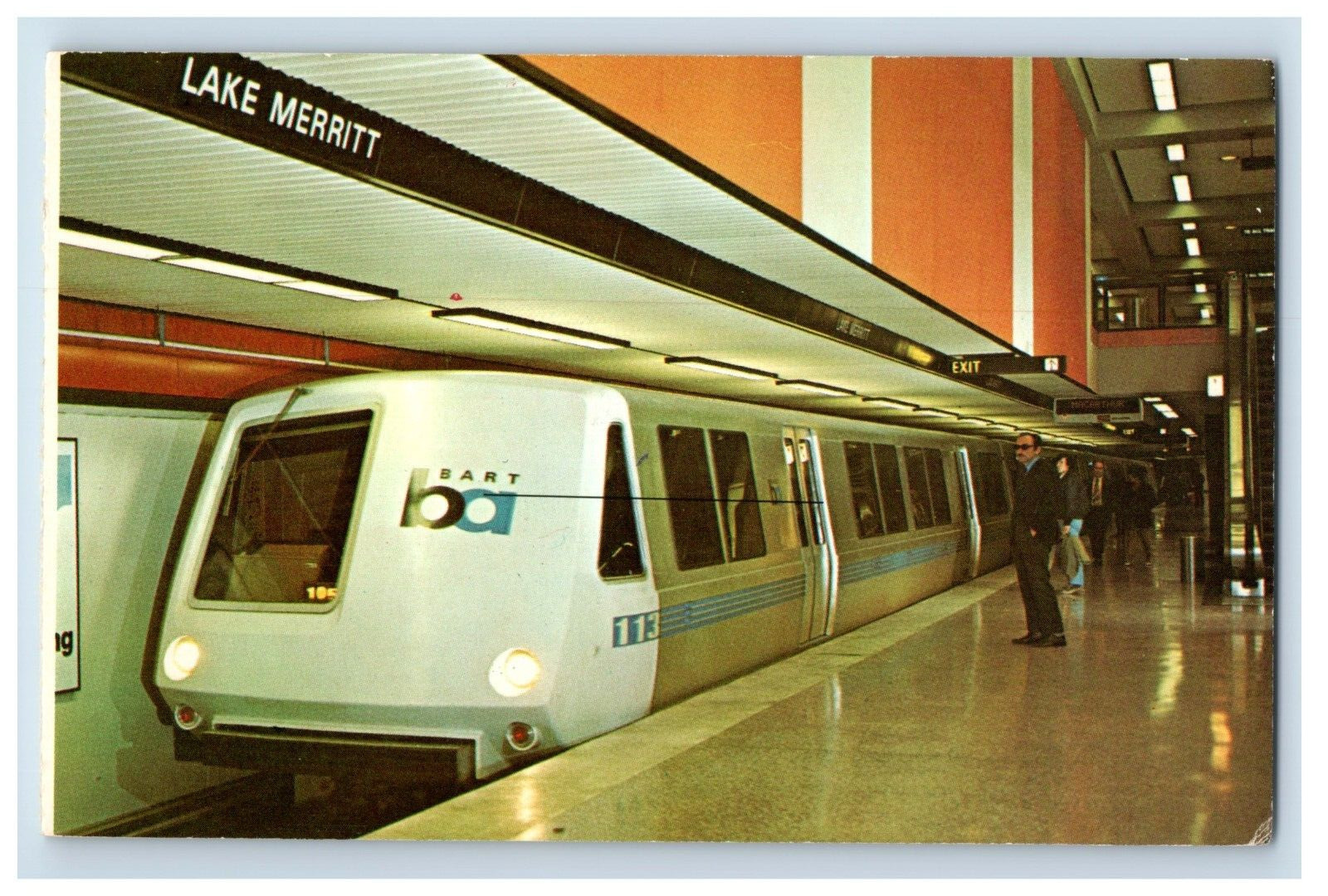 Vintage Lake Merritt Subway Bay Area Rapid Transit Station BART ...