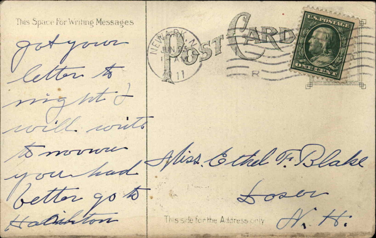 Newark New Jersey NJ Market Street at Night c1910 Vintage Postcard ...