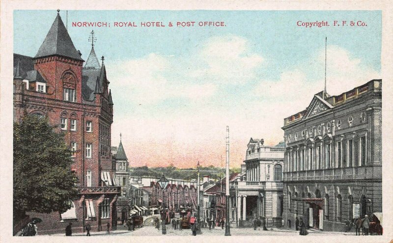 Royal Hotel & Post Office, Norwich, England, Great Britain, early ...