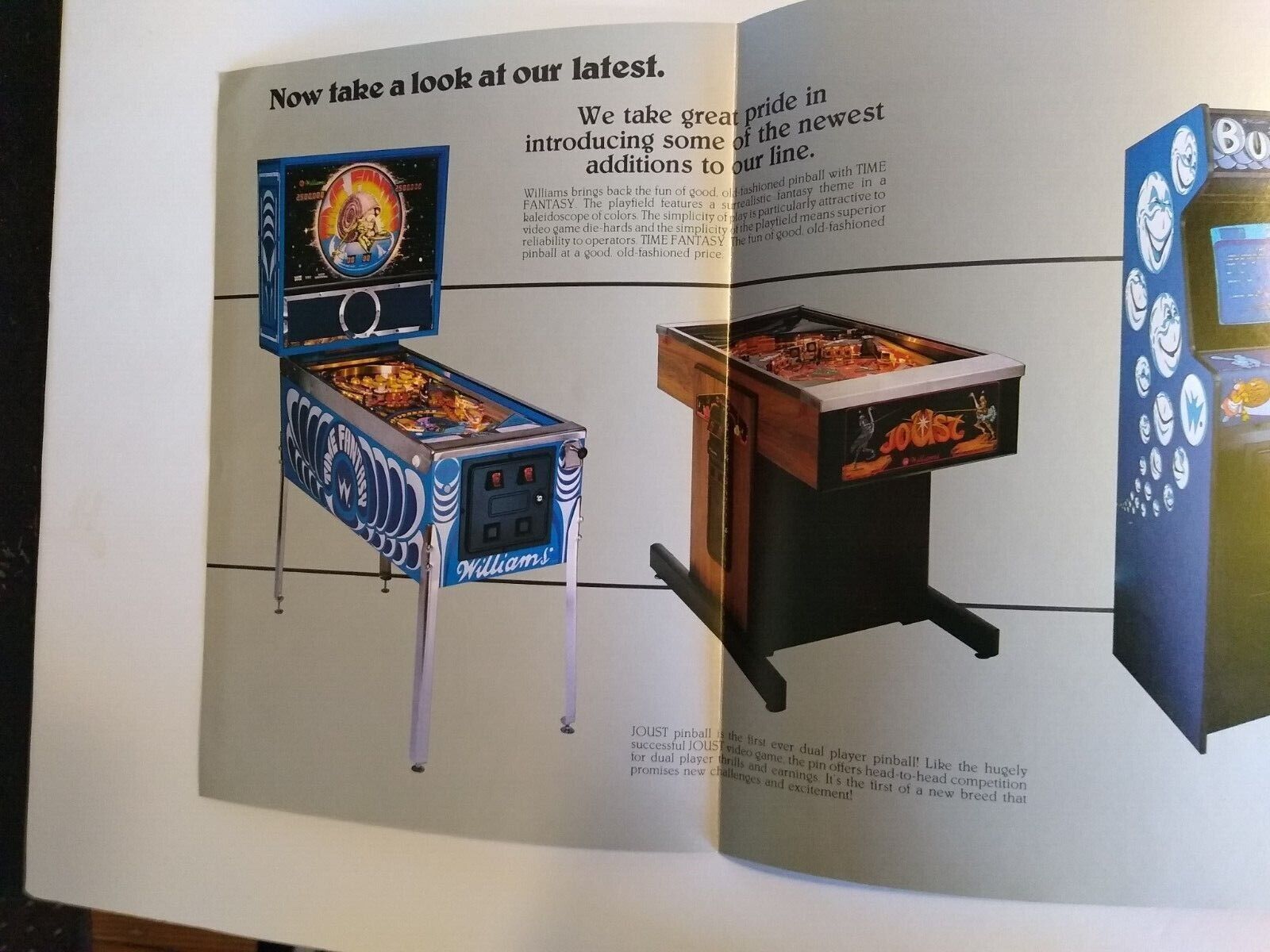 Time Fantasy Joust Robotron Stargate 1983 Pinball Machine Arcade Game ...