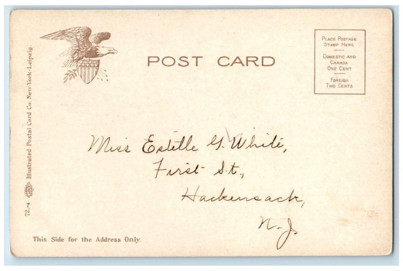 c1906 USS Kearsarge Steamer Battleship World War Boats Hudson Michigan ...