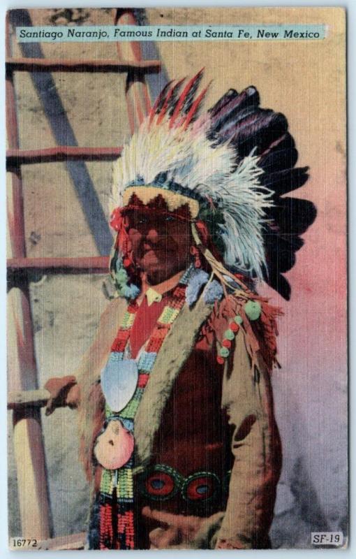SANTA FE, NM Famous Indian SANTIAGO NARANJO Native American c1940s ...