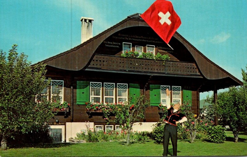 Wisconsin New Glarus Swiss Historical Village Swiss Flag Thrower ...