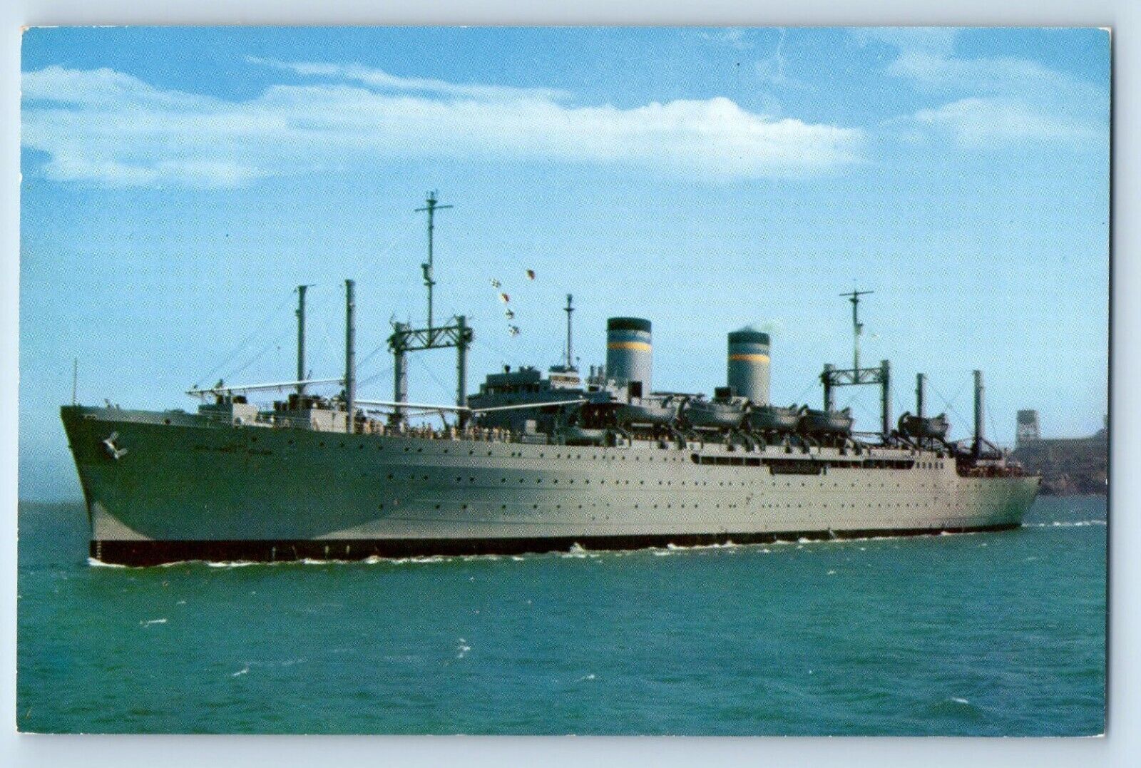 USNS General Daniel I. Sultan T AP 120 Postcard US Navy Military Ship ...