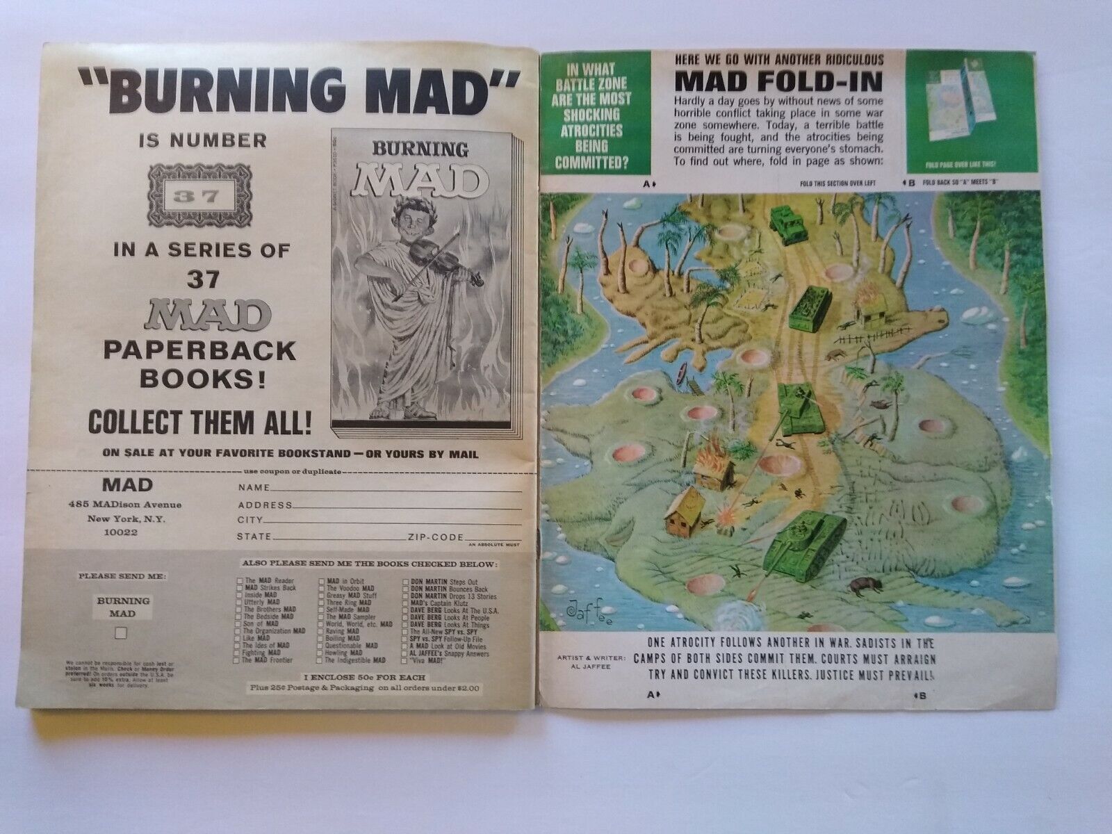 MAD Magazine Dec 1968 Issue 123 Movies TV Red Baron Mannix Judd for the ...
