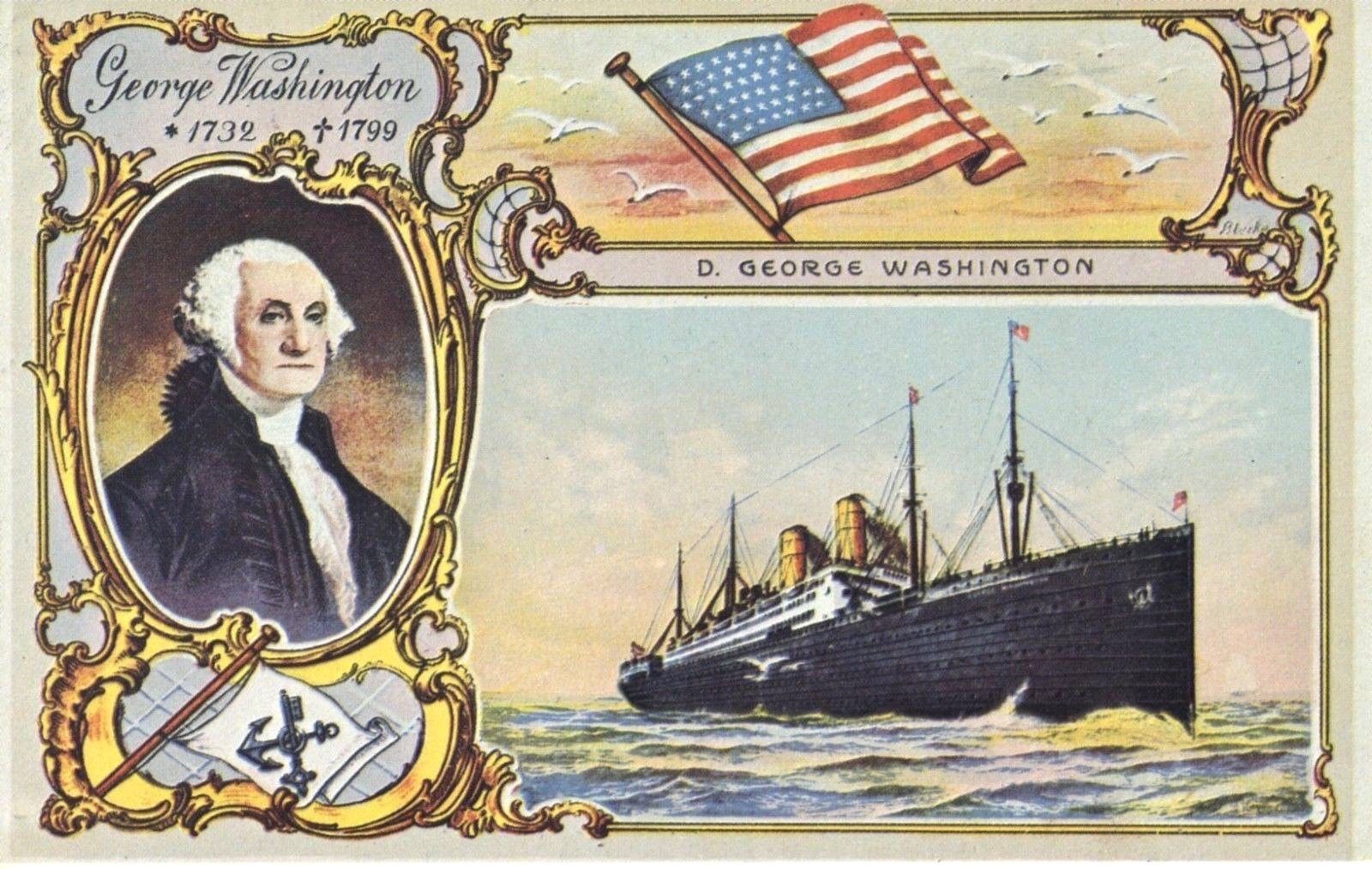 The George Washington TransAtlantic Research Troopship WW2 Vintage ...