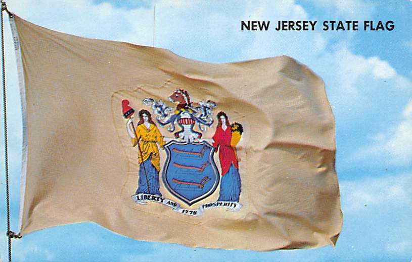 New Jersey State Flag Seal With Motto, Liberty and Prosperity - State ...