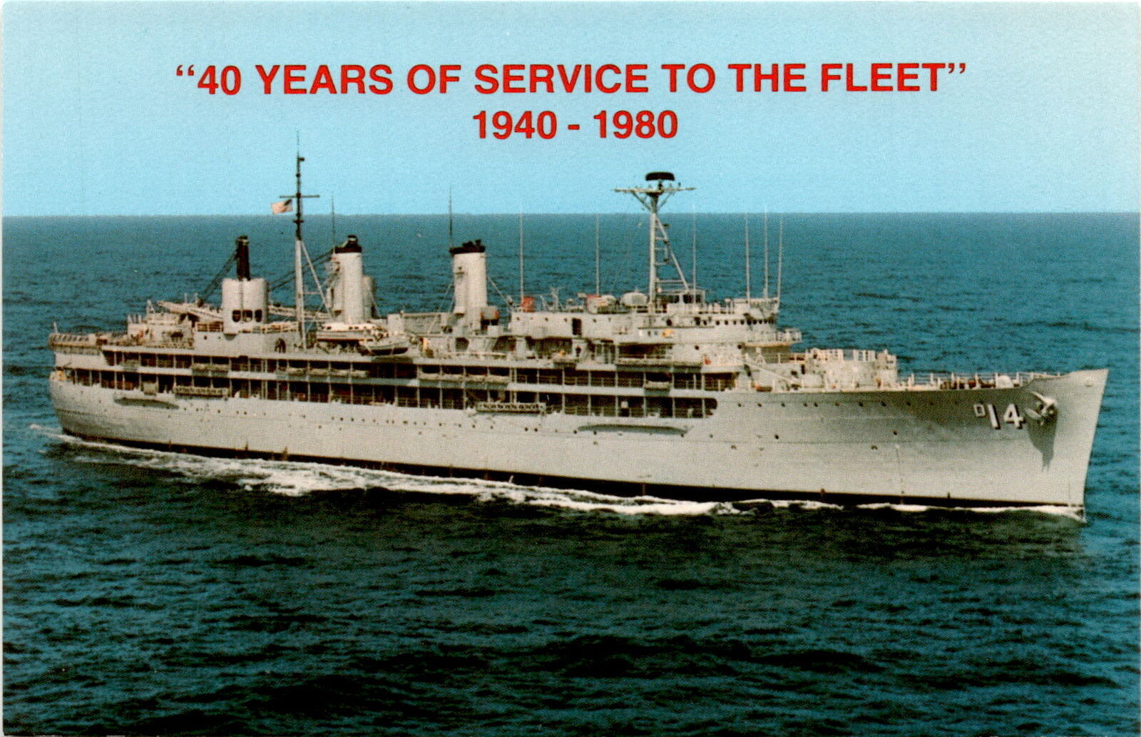 U.S.S. Dixie (AD-14), destroyer tender, United States Navy, Postcard ...