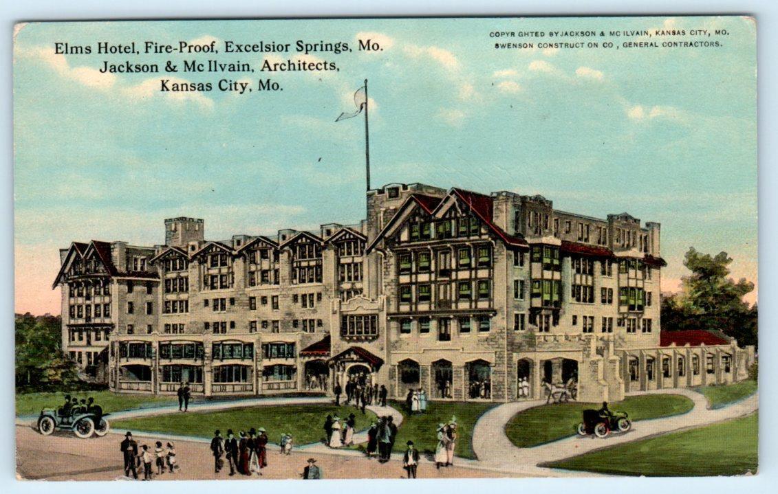 EXCELSIOR SPRINGS, MO ~ ELMS HOTEL Jackson & McIlvain Architects 1910s ...