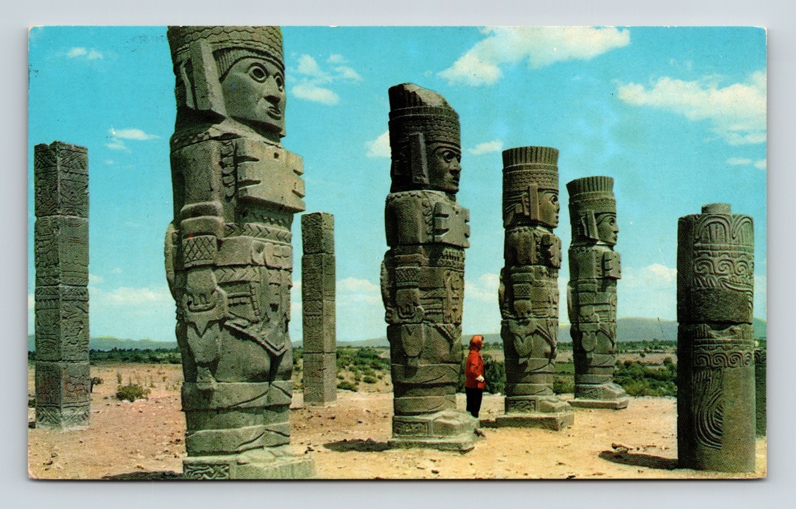 Tula HGO Mexico Colosos De Tula Historic Landmark Chrome Cancel WOB ...