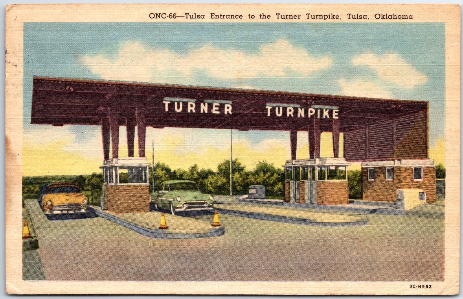 Vintage Postcard the Tulsa Entrance to the Turner Turnpike Tulsa ...