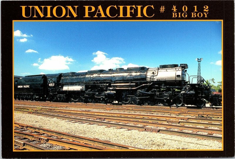 Vintage Continental Size Postcard Union Pacific Locomotive # 4012 BIG ...