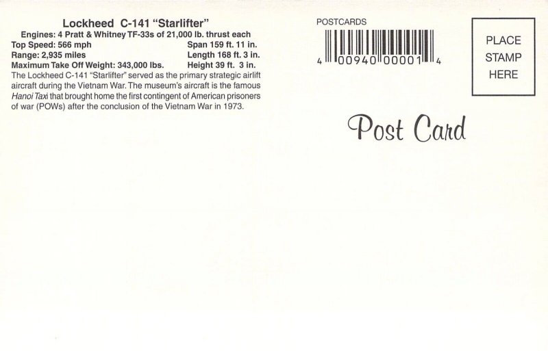 Cold War Era, "Hanoi Taxi' Lockheed C-141 Starlifter Vietnam Era ...