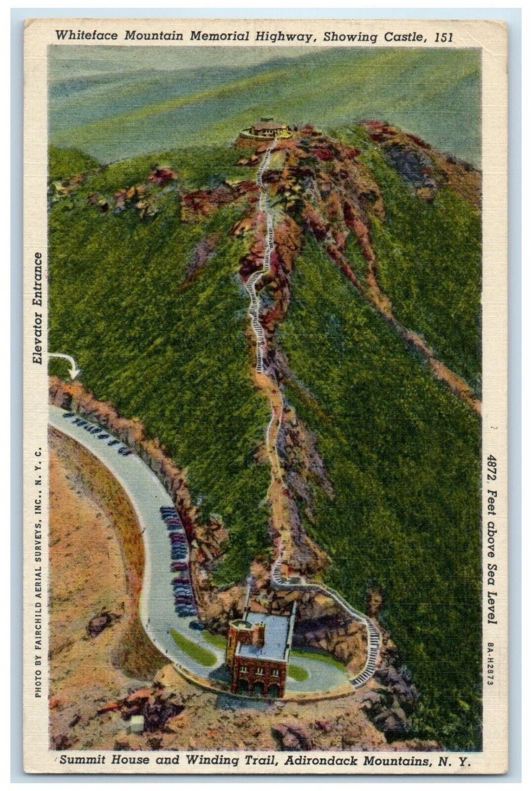 1940 Whiteface Mountain Memorial Highway Castle Adirondacks New York NY ...