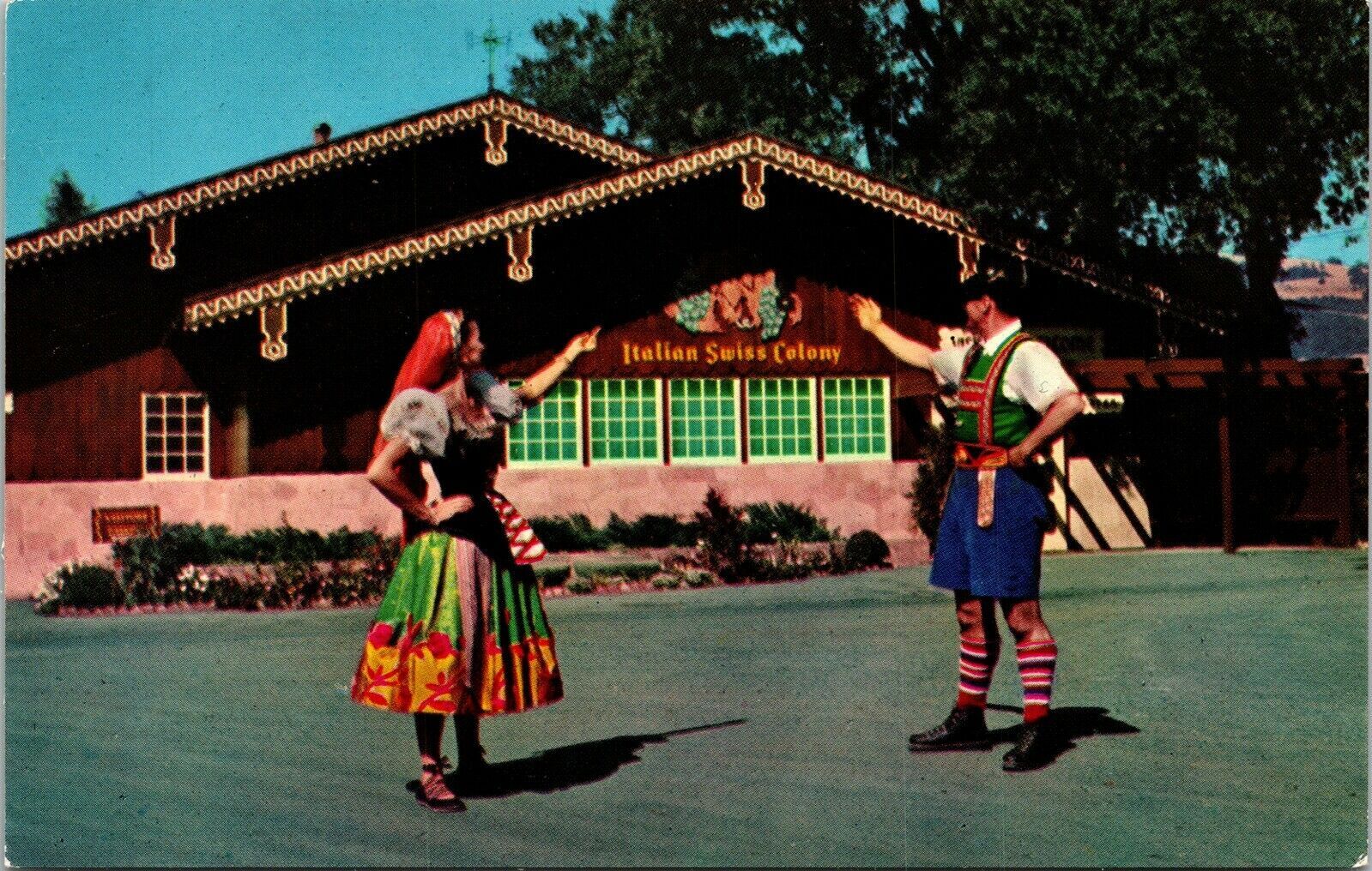 Exterior View Tasting Room Italian Swiss Colony Winery Postcard VTG UNP ...