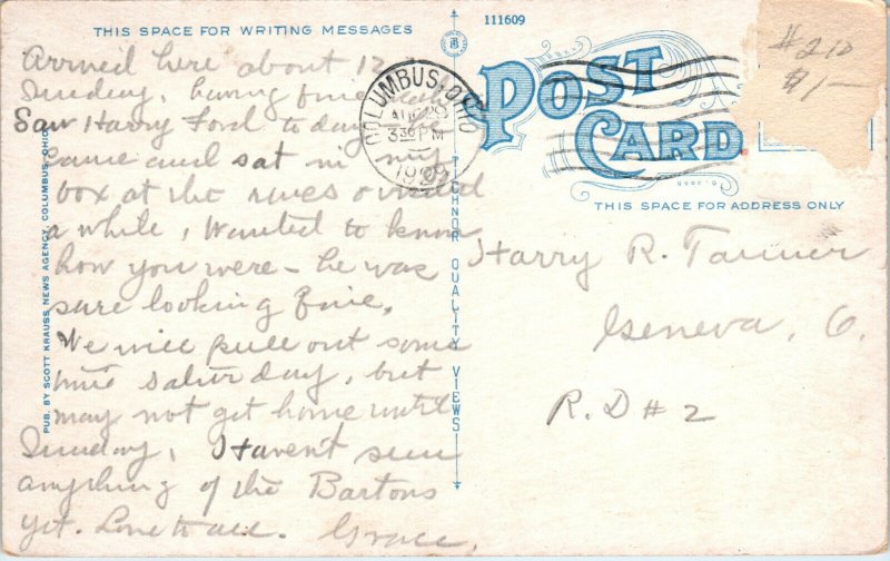 1920s Coliseum Ohio State Fair Ground Columbus Ohio Postcard | United ...