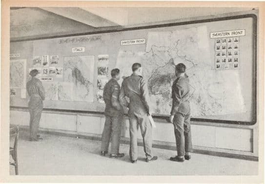 Map Room War Charts Alexander Military WW2 Club Old Rome Italian ...