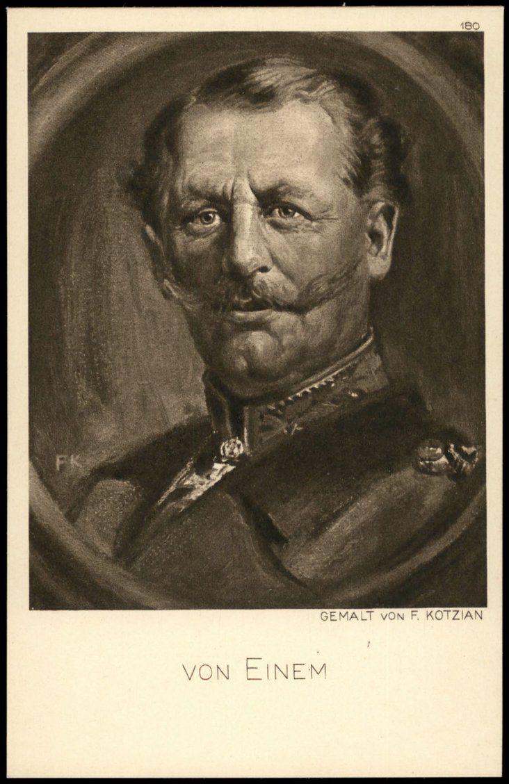 Germany WWI General von Einem Artist Signed Portrait Ostpreussenhilfe ...