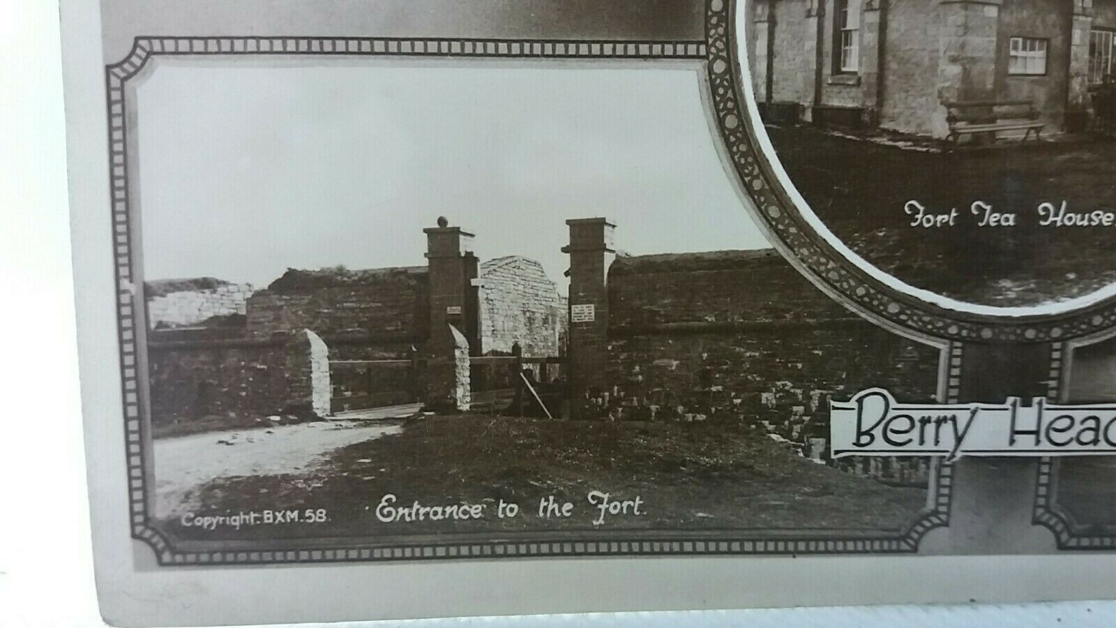 Vintage Postcard Berry Head Multiview Fort Tea House Lighthouse ...