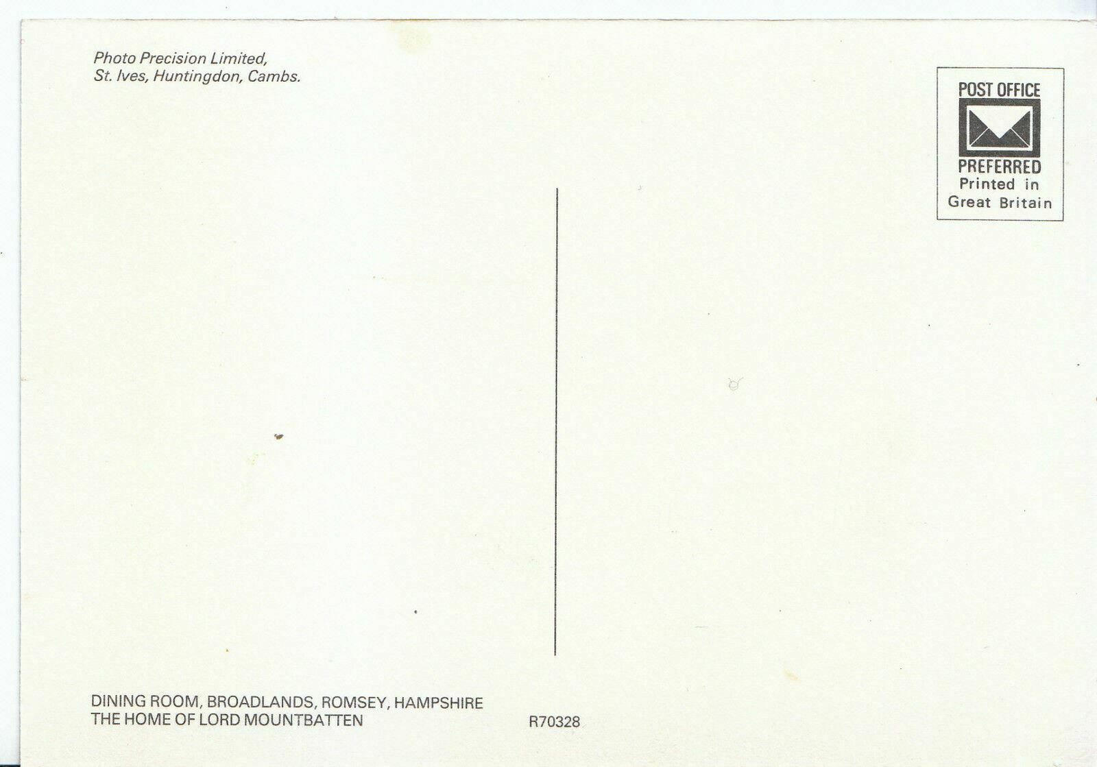 Hampshire Postcard - Broadlands - Romsey - The Home of Lord Mountbatten ...