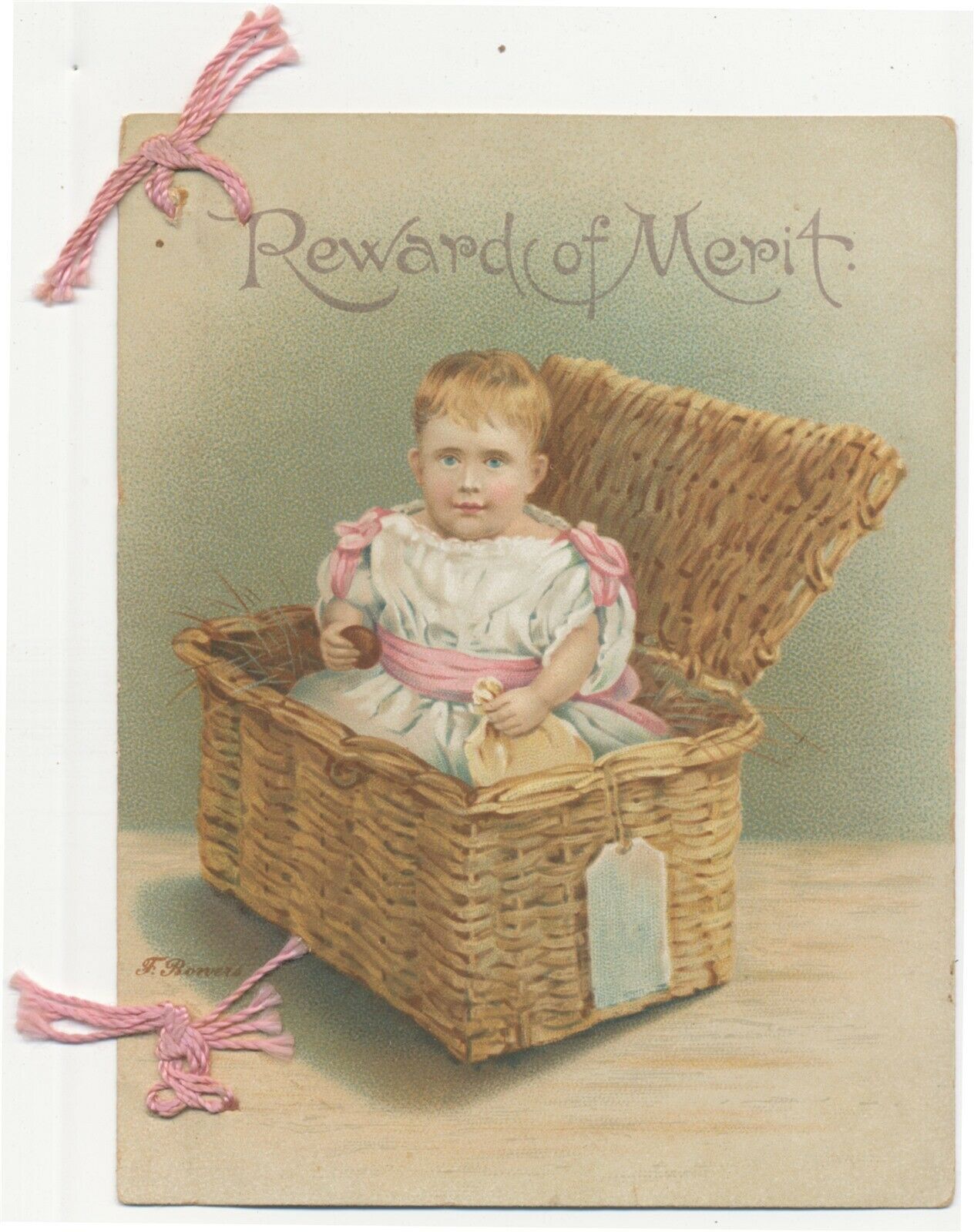 Reward Of Merit Cute Girl In Basket Lu Lu Patterson Artistic Series ...