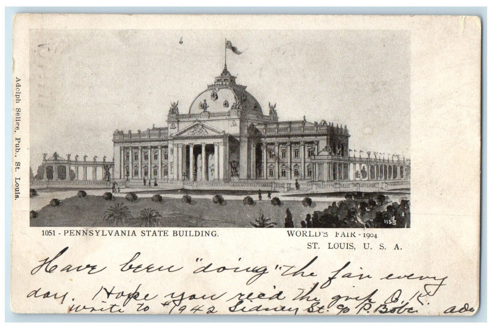 1904 Pennsylvania State Building St. Louis Missouri MO World's Fair ...