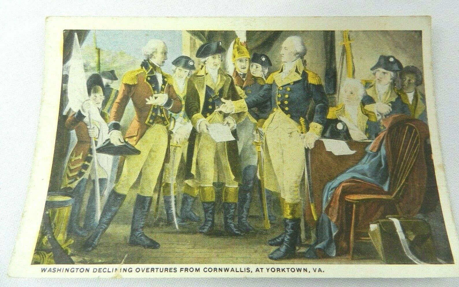 Vintage Postcard Washington Declining Overtures from Cornwallis ...