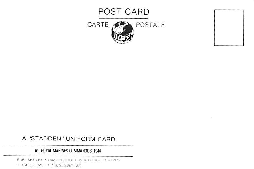 Royal Marines - Stadden Uniform Card | Europe - France - Ile-de-France ...