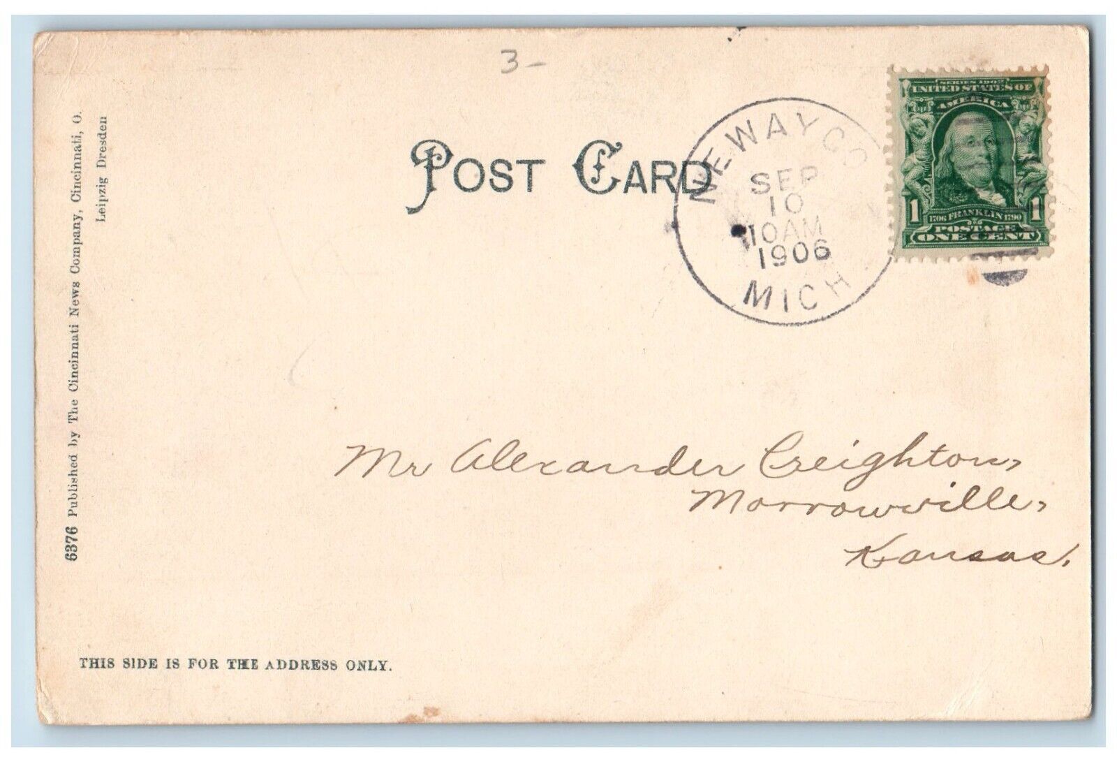 Cincinnati Ohio Postcard Coney Island River Aerial View Lake Trees 1906 ...
