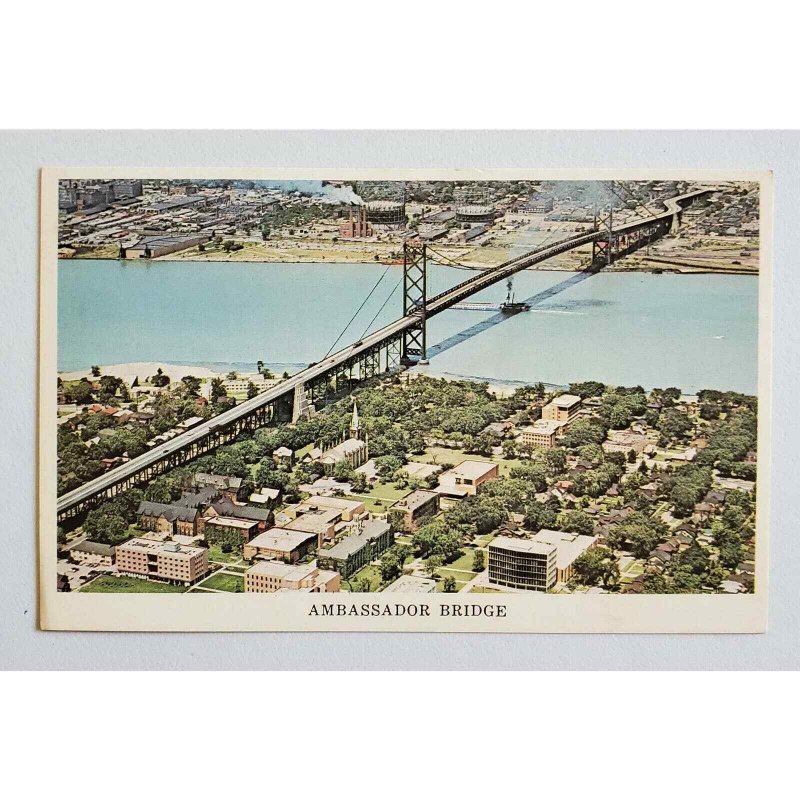 Ambassador Bridge Expressway Detroit MI Postcard | United States ...