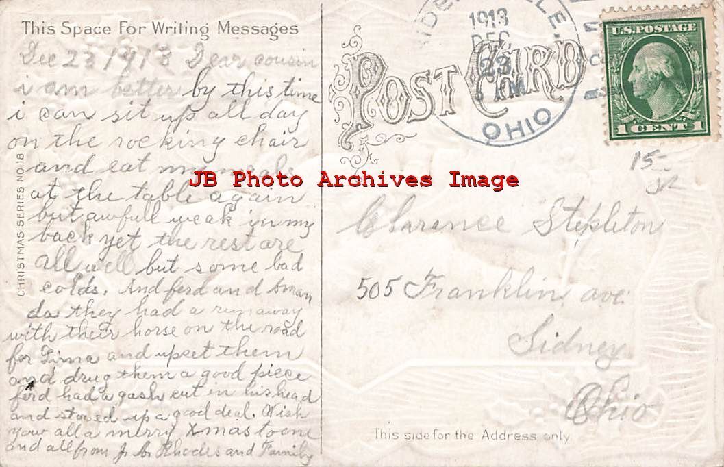 Christmas, Nash No 18, Red Suit Santa Smoking Pipe Holding Switch & Bag ...