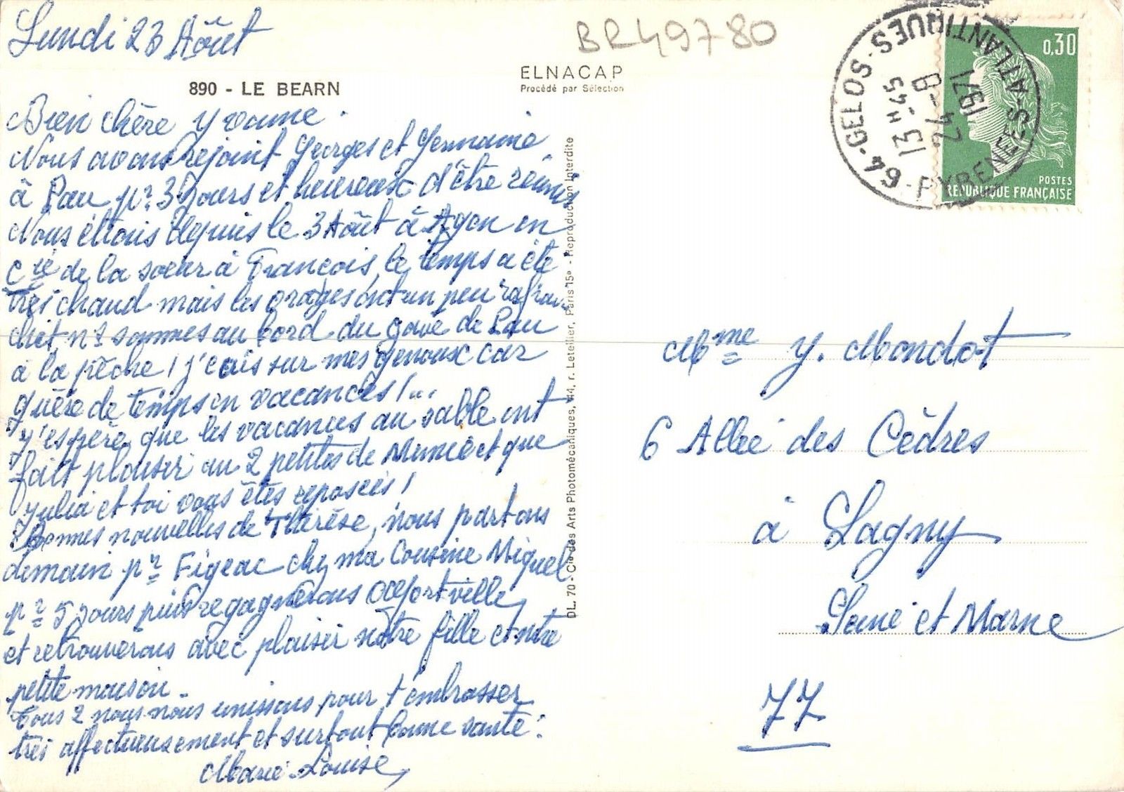 BR49780 Le bearn map cartes geographiques France | Europe - France ...