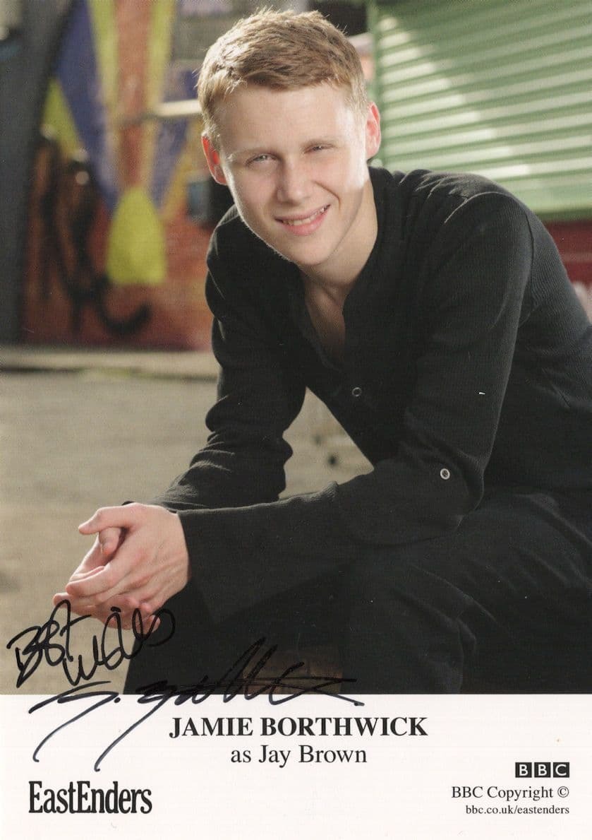 Jamie Borthwick as Jay Brown Eastenders Hand Signed Cast Card Photo ...