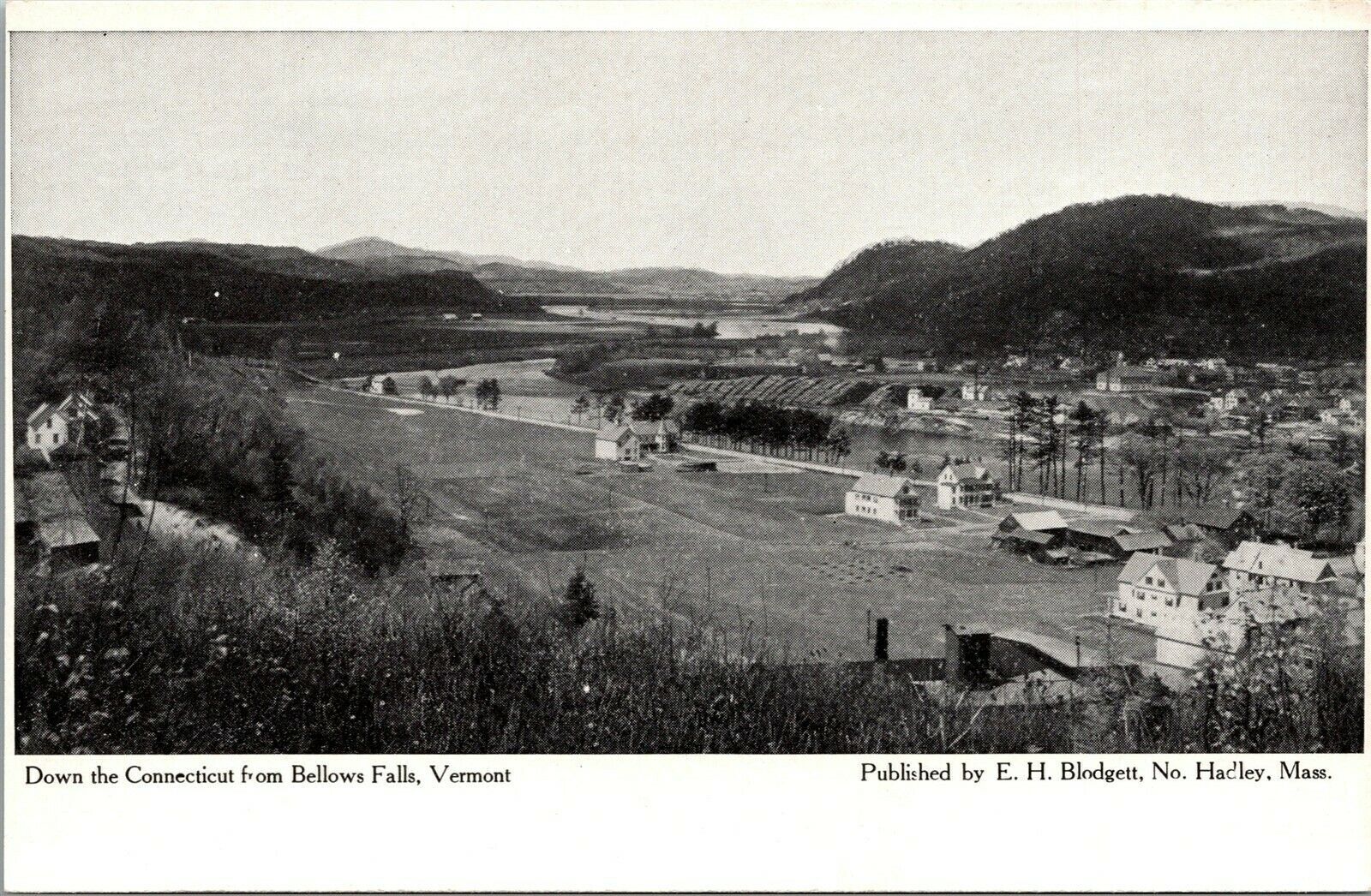 Vtg Bellows Falls Vermont VT Down the Connecticut River View pre-1907 ...