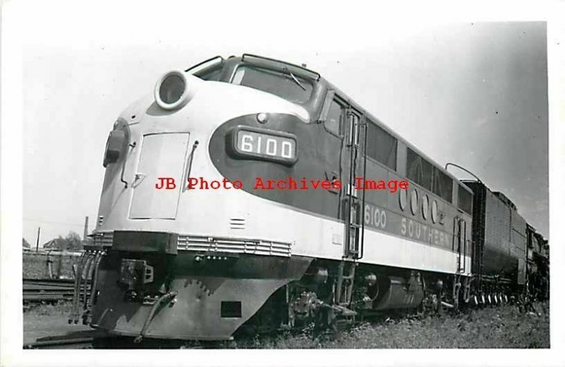 Southern Railroad Locomotive Engine Number 6100, RPPC, Diesel ...