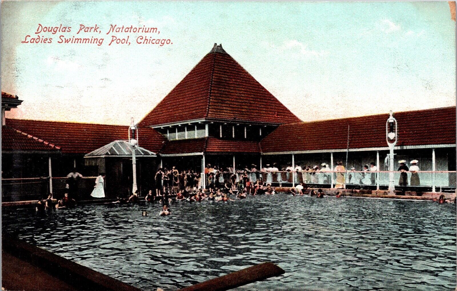 Postcard Douglas Park, Natatorium, Ladies Swimming Pool in Chicago ...