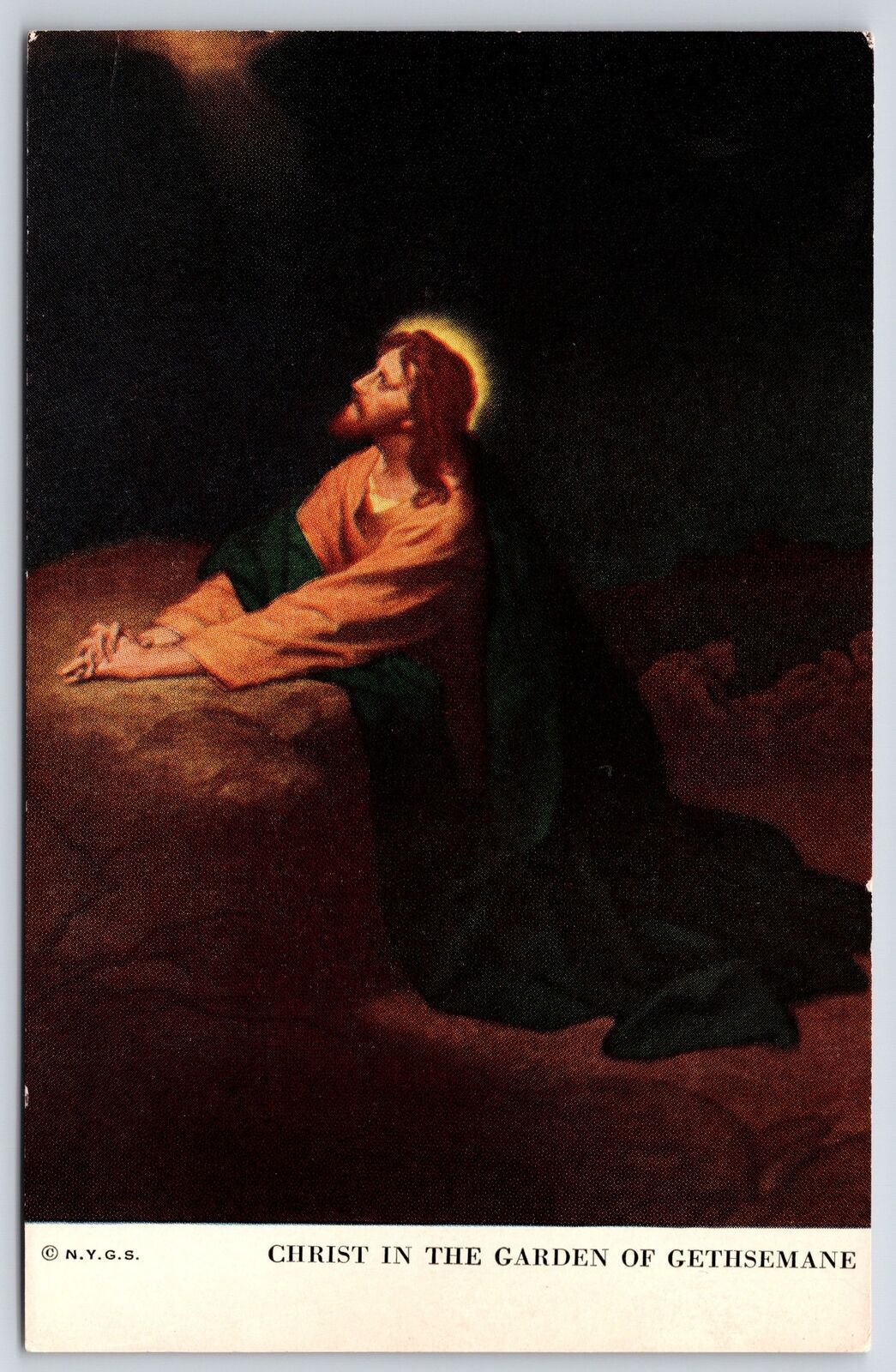 Christ In The Garden Of Gethsemane Portrait By Heinrich Hofmann NY ...